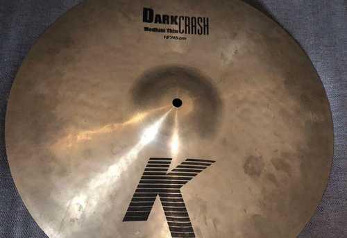 Тарелка Zildjian K medium thin dark crash 18"