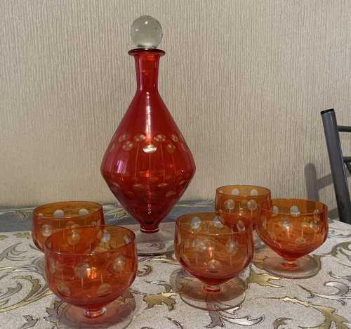 Графин и рюмки СССР