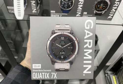 Garmin Quatix 7X Pro Solar титановые с браслетом