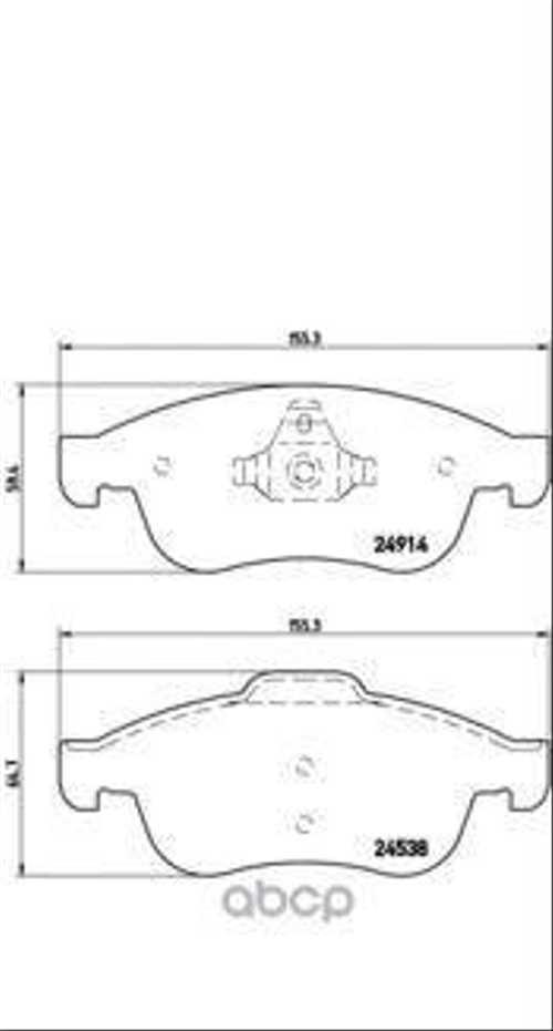 Колодки тормозные дисковые перед renault DU