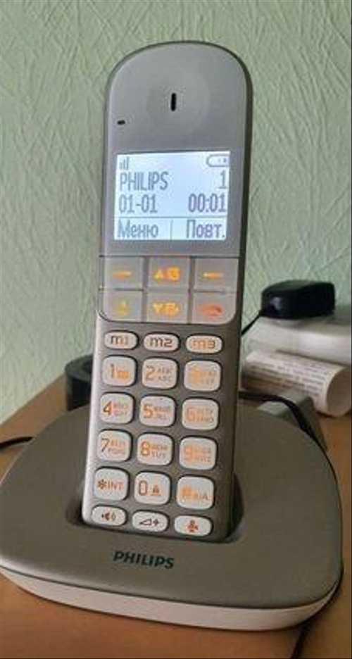 Домашний радио телефон philips XL490