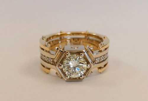 Новое золотое кольцо с бриллиантами 2,04 ct
