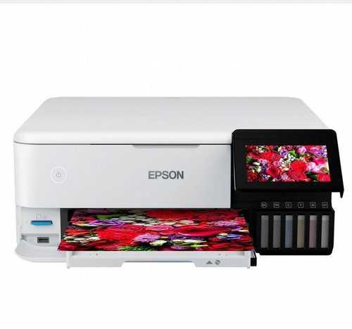 Мфу струйное Epson EcoTank L8160, цветн., A4, белый