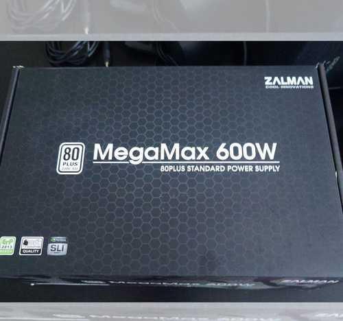 Блок питания zalman MegaMax 600W черный