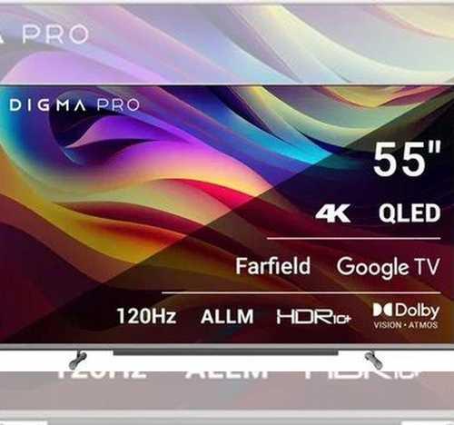 55" Телевизор digma PRO qled 55L, qled, 4K Ultra H