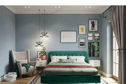 Кровать Динс 180 Velvet Emerald