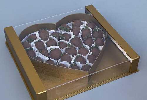 Коробка "Сердце" для клубники в шоколаде