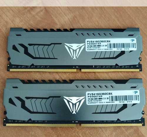 Оперативная память Patriot viper steel 2x8Gb