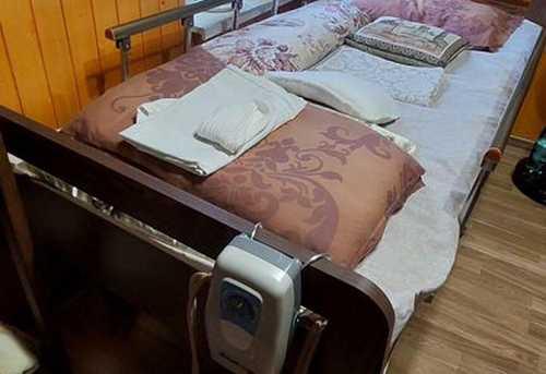 Медицинская механическая кровать с матрасом