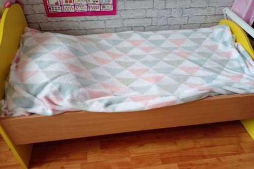 Детская кровать 120см с матрасом