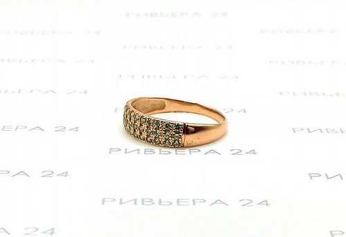 Золотое кольцо с фианитами 585 пробы 2.22 грамм