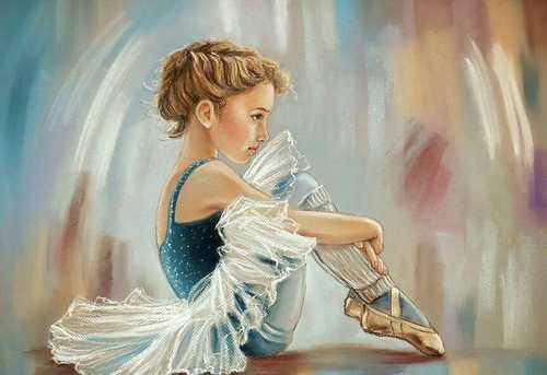 Картина пастелью Маленькая балерина