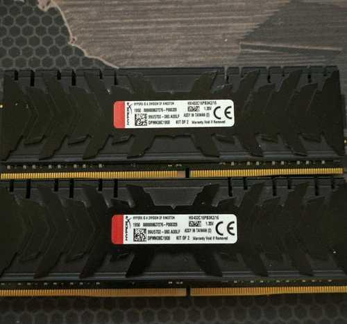 Оперативная память ddr4 hyperx predator 16gb