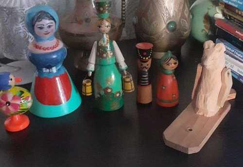 Деревянные игрушки куклы
