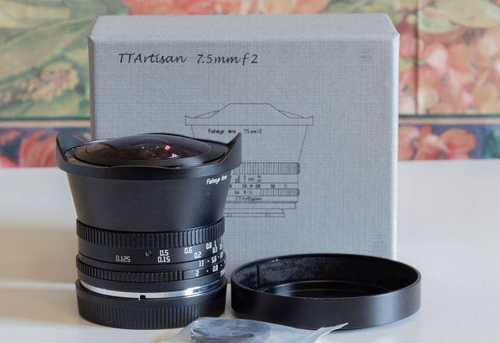 Объектив ttartisan 7.5mm f/2 EF-M