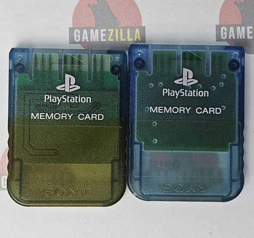 PS1 Memory Card Прозрачная синяя