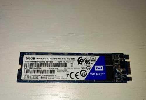 SSD накопитель WD Blue 500гб, M.2 2280 SATA