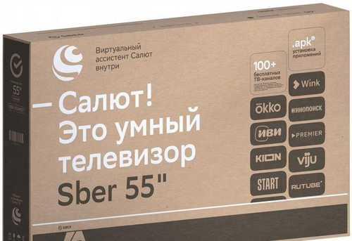 Телевизор Sber SDX-55U4127, 55"(139 см), UHD 4K