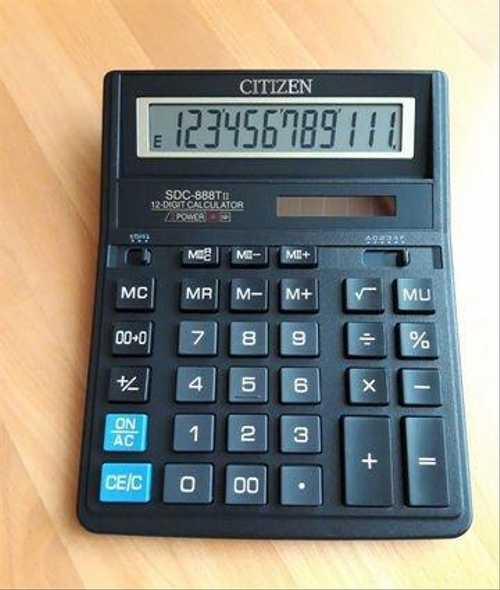 Калькулятор citizen SDC 888TII, 12-разрядный