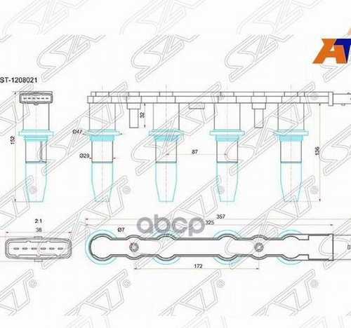 Катушка зажигания opel astrah/G 98-10/corsa D 04