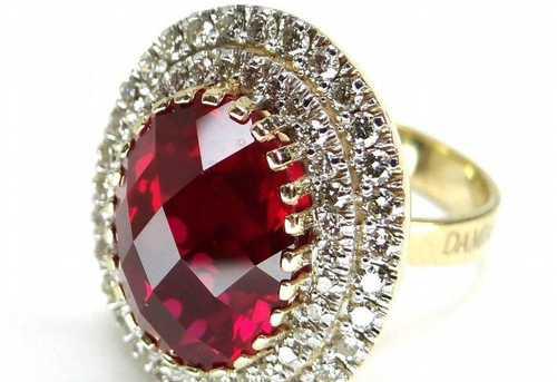Крупное золотое кольцо с бриллиантами