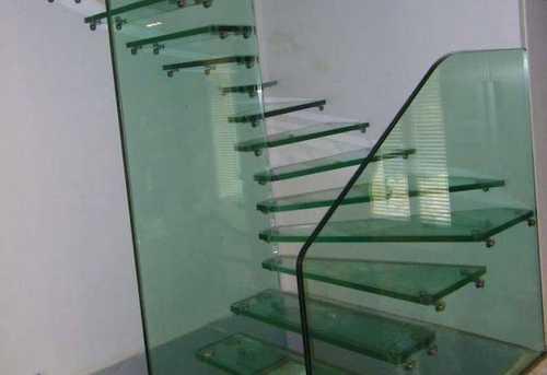 Перила из стекла для лестницы