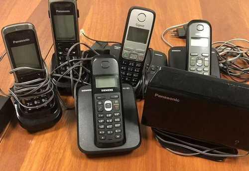 Радиотелефоны Panasonic и Simens 5 шт с базой