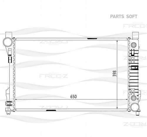 Радиатор охлаждения mercedes W203 00