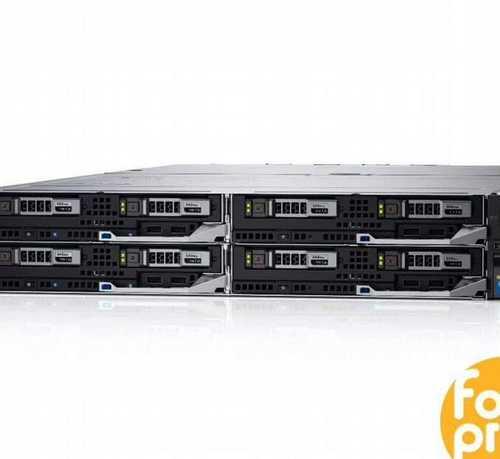 Сервер dell FX2S 4xFC630 8xE5-2670v3 384GB, H730