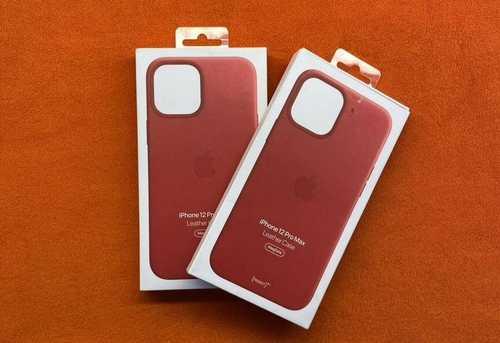 iPhone 12 Pro Max Leather Case Scarlet