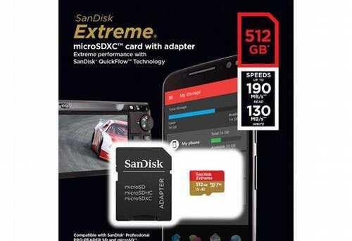 SanDisk 512GB Extreme UHS-I microsdxc + SD Adapter