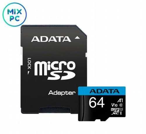 Флеш карта microSD 64GB adata microsdhc Class 10 U