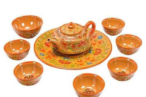 Набор чайный Риштанская керамика, 9 предметов