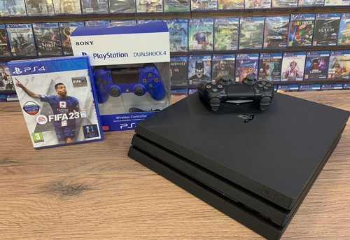 Sony Playstation 4 Pro + второй джойстик + Fifa 23