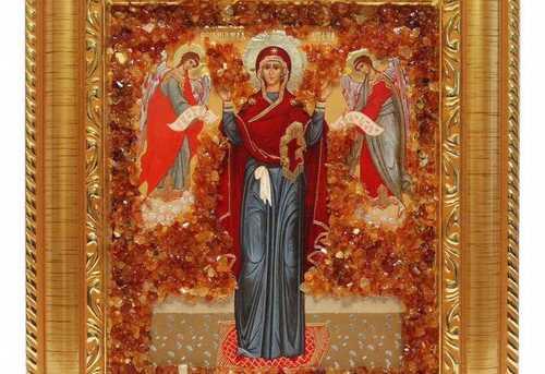 Икона из янтаря Божьей Матери - Нерушимая Стена A