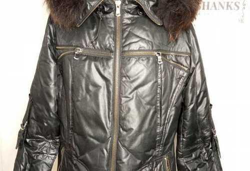 Куртка пуховик женская зимняя 46 48 с капюшоном