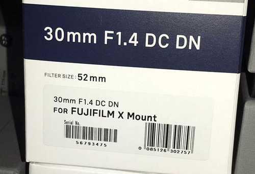 Объектив Sigma 30mm f/1.4 DC DN Contemporary Fuji