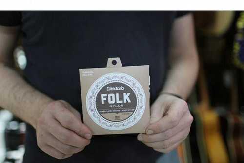 D'Addario EJ32C Folk Nylon нейлоновые струны для а