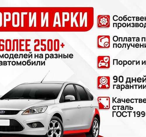 Ремкомплект порогов (цинк) Ford Escape USA/ Тайвань