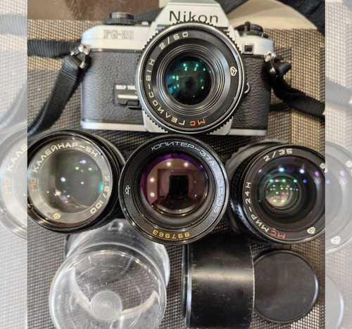 Nikon FG-20 и 4 объектива