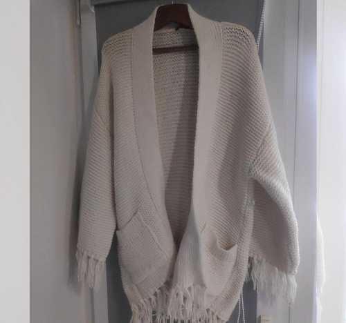 Кардиган белый вязаный zara knit