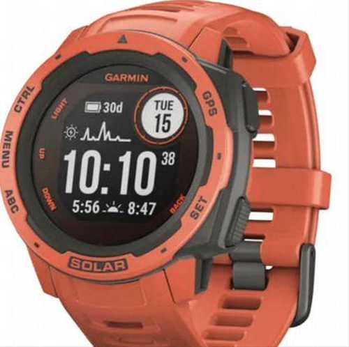 Часы Garmin Instinct Solar Flame Red