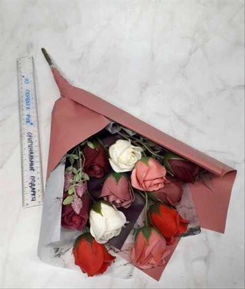 Букет цветов из 11 мыльных роз