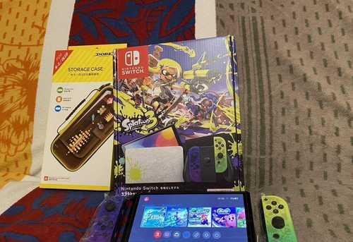 Чипованный Nintendo Switch Oled Splatoon 3 + 512Gb