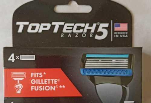 Сменные кассеты для бритья TOP tech5 razor