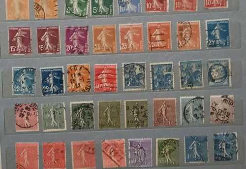 Почтовые марки Франции 1890- 1980
