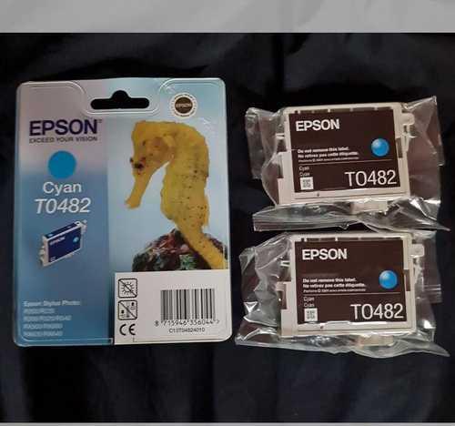 Картриджи синие T0482 для принтера epson