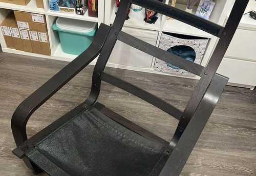 Кресло поэнг+серая подушка