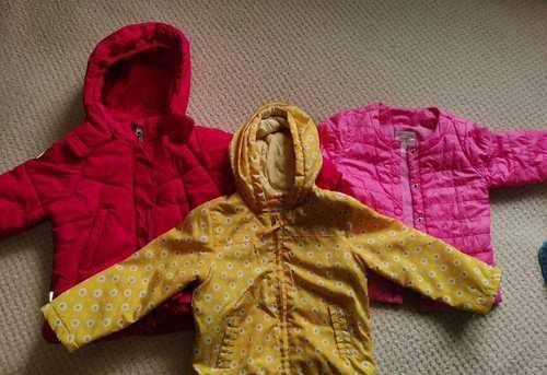 Куртка для девочки весна и зима 3 шт 92 размер