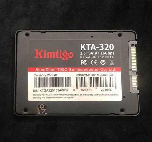 SSD диск Kimtigo 2.5" 256Гб SATA